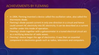 Biography Of Sir John Ambrose Fleming | PPTX