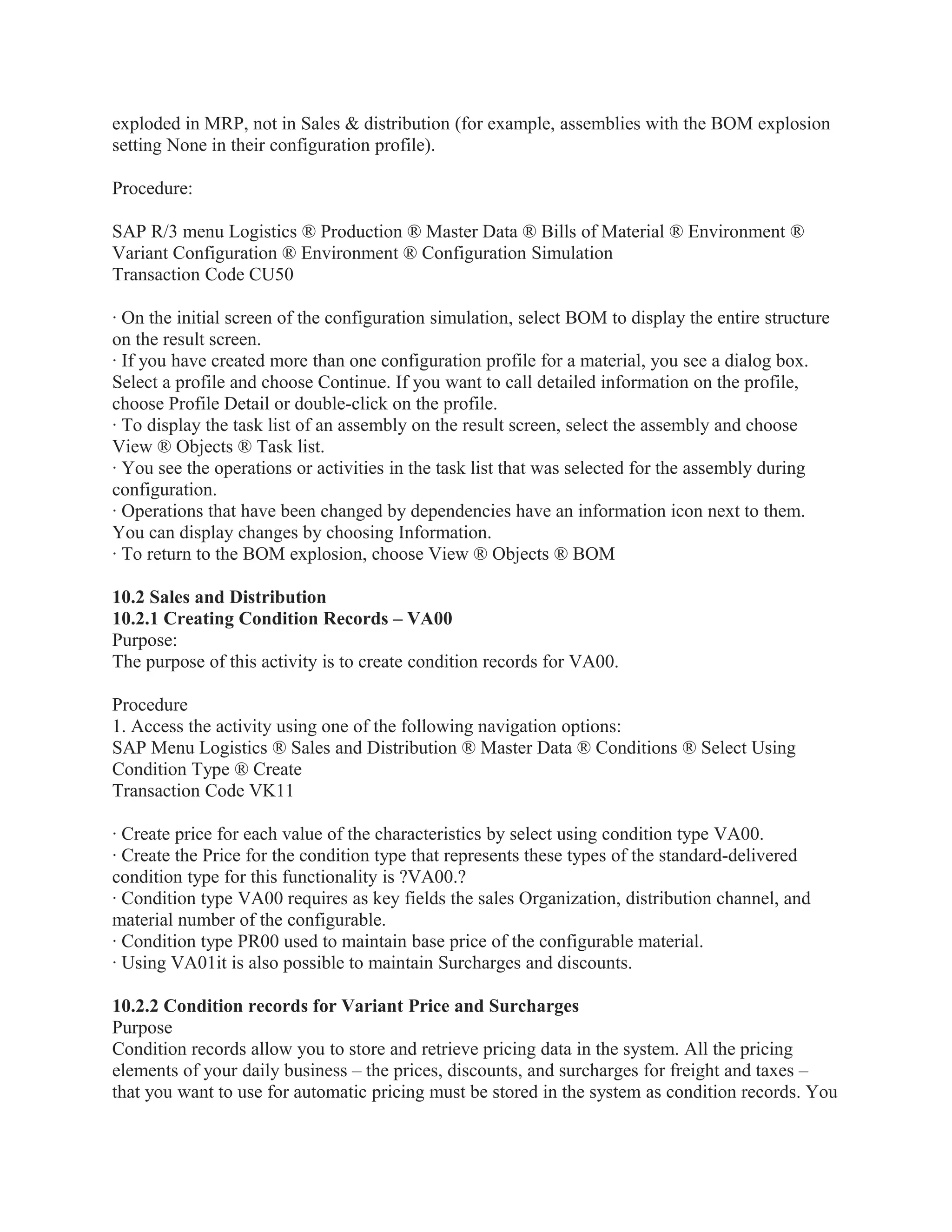 sap variant-configuration | DOC | Programming Languages | Computing