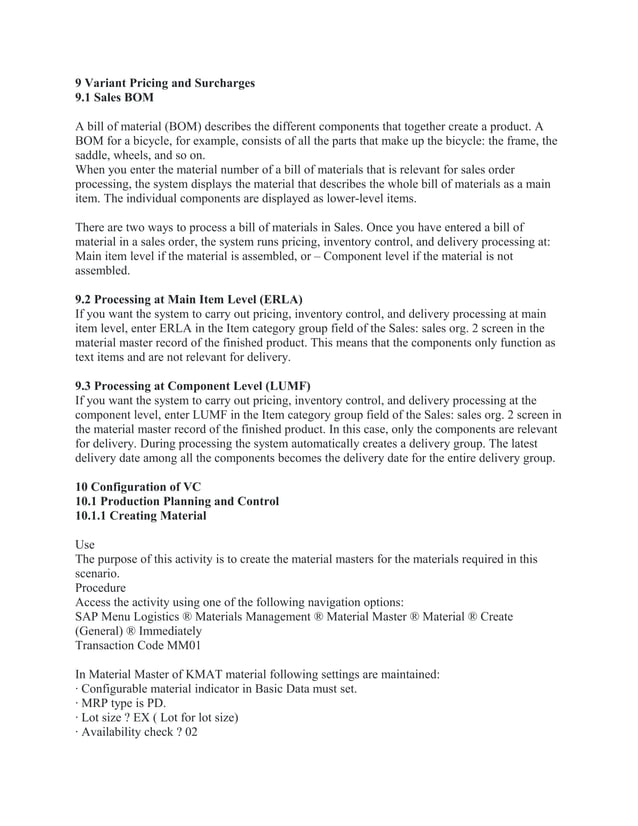 sap variant-configuration | DOC | Programming Languages | Computing