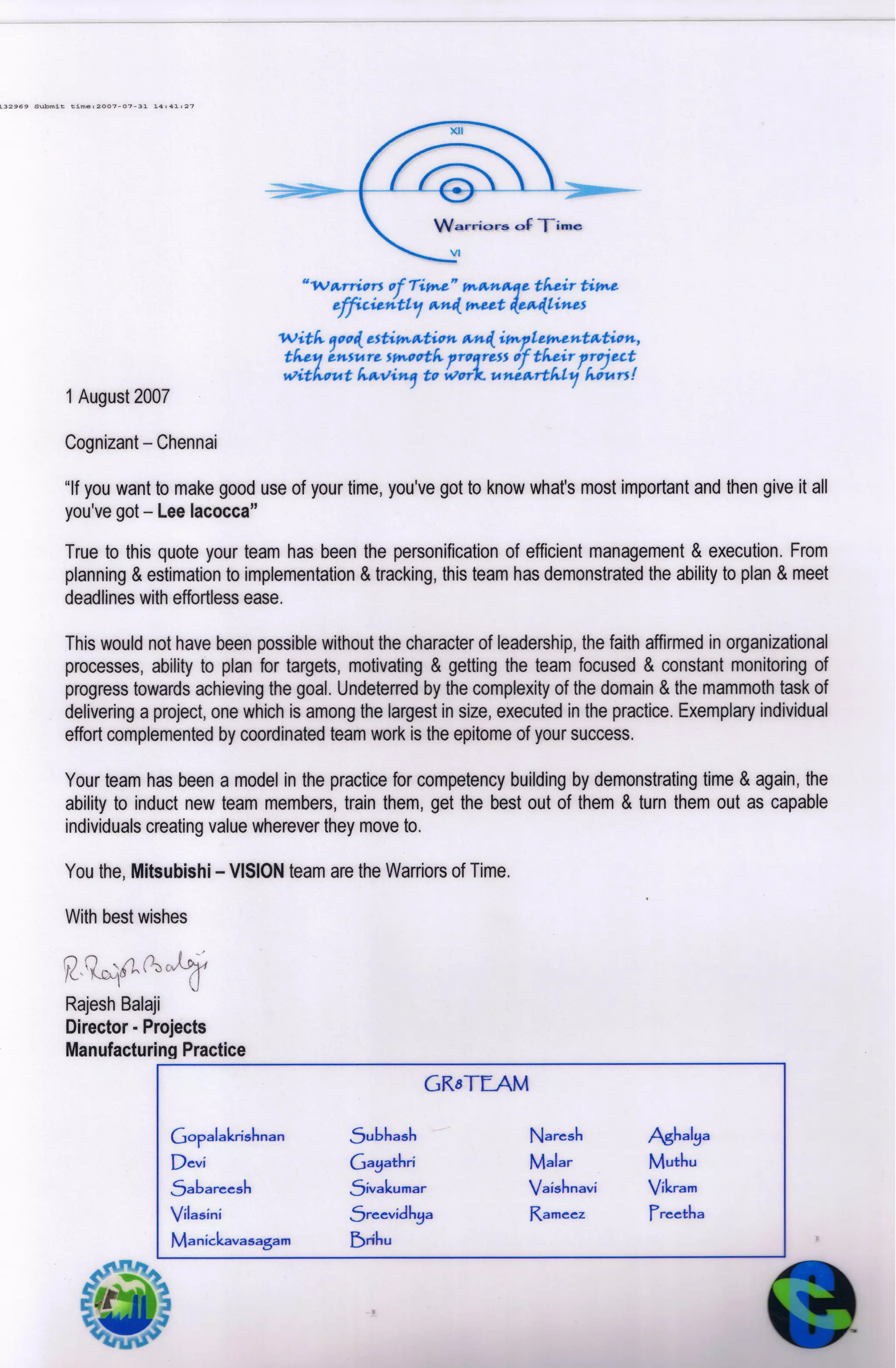 Warrior Of Time Certificate | PDF