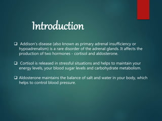 addison's disease ppt by ankita patel | PPTX