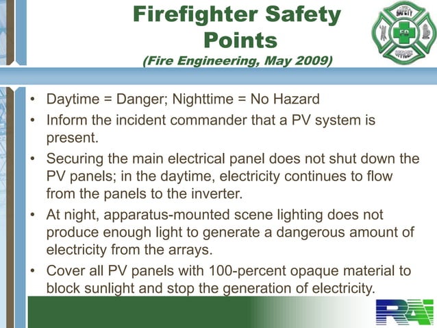 Solar PV System and Firefighter Safety.ppt | Gas and Electric | Home ...