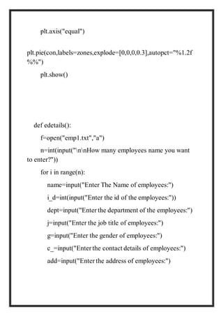 class 12th computer science project Employee Management System In ...