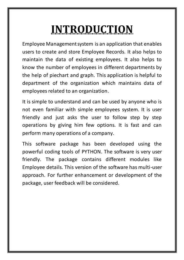 class 12th computer science project Employee Management System In ...
