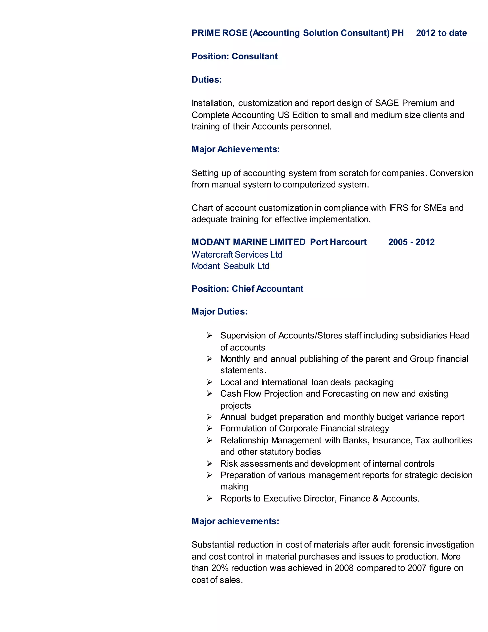 Efoma Timothy CV | PDF