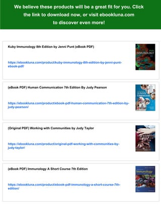Kuby Immunology 7th Edition by Judy Owen (eBook PDF) | PDF