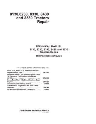 John Deere 8130 Manual | PDF