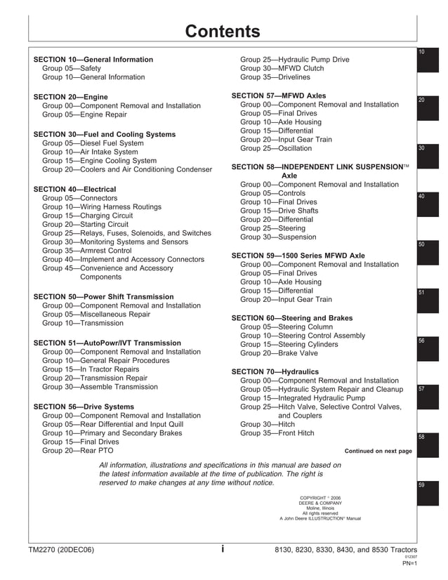 John Deere 8330 Manual | PDF