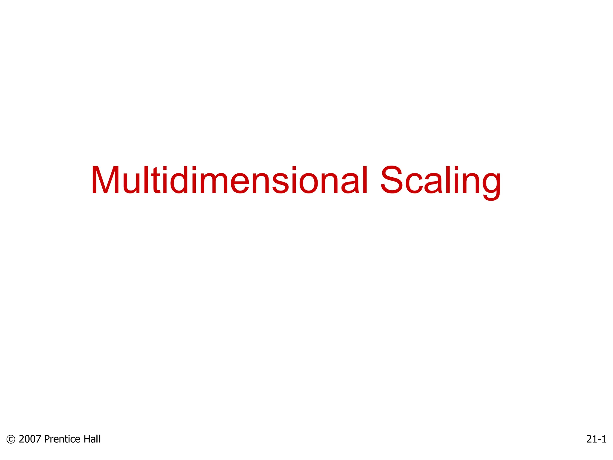 Multidimensional scalling | PPTX