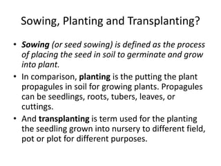 Sowing Methods | PPTX