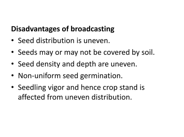 Sowing Methods Pptx Agriculture Industries
