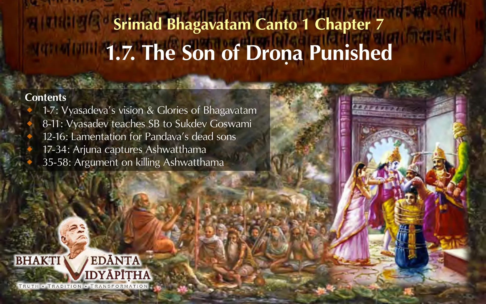 SB Canto 1 chapter 7 presentation | PDF