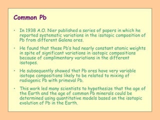 Radiogenic isotopes geochronology presentation.ppt