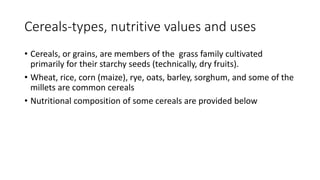 Processing of cereals | PPTX