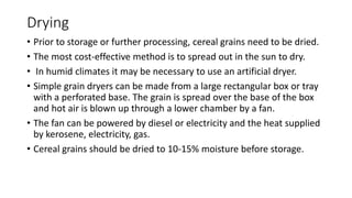 Processing of cereals | PPTX