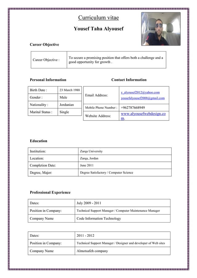 Curriculum vitae | PDF