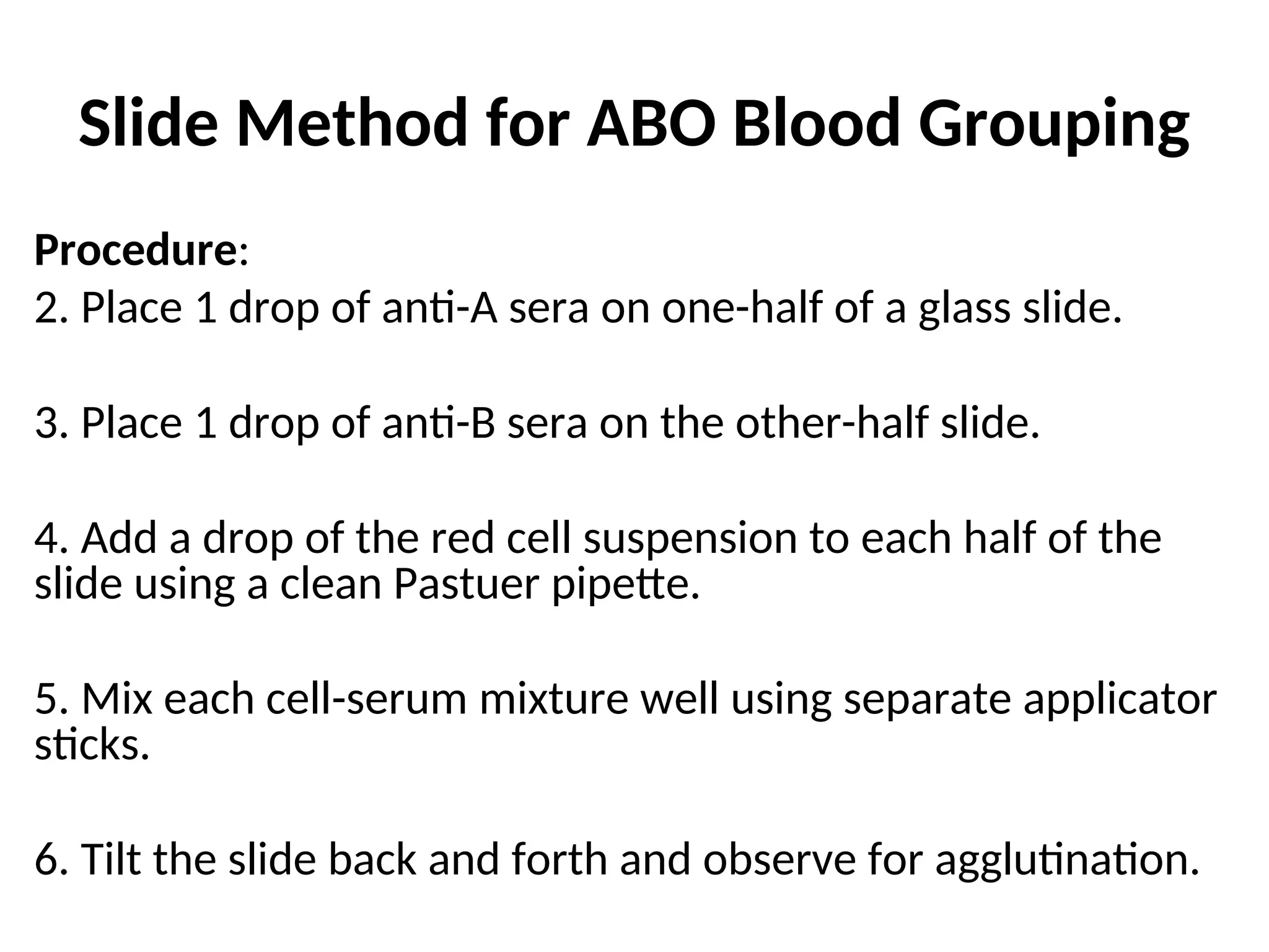 Laboratory methods of Blood Grouping techniques.p | PPT