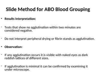 Laboratory methods of Blood Grouping techniques.p | PPT
