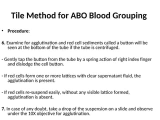 Laboratory methods of Blood Grouping techniques.p | PPT
