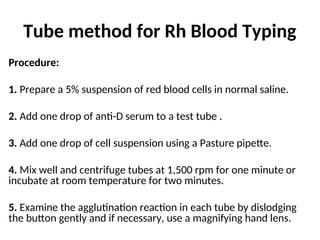 Laboratory methods of Blood Grouping techniques.p | PPT