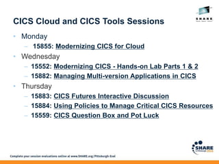 SHARE 2014 Pittsburgh, Managing multi version applications in cics | PPT