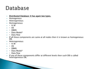 Detailed overview on Database and database system | PPT