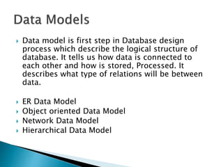 Detailed overview on Database and database system | PPT