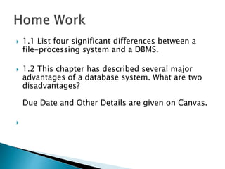 Detailed overview on Database and database system | PPT