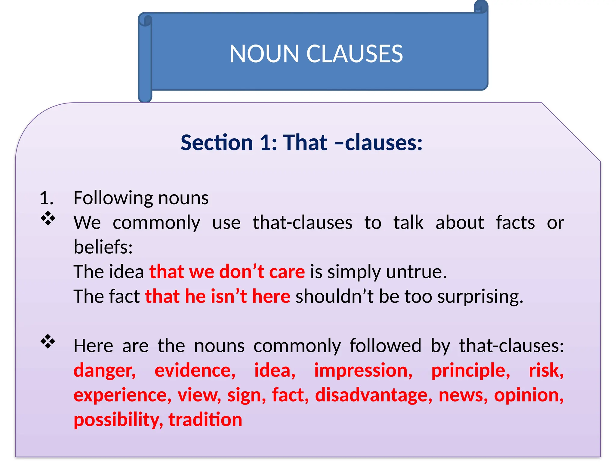 Noun clause with example's nanjananajajnNBJnanananan | PPTX