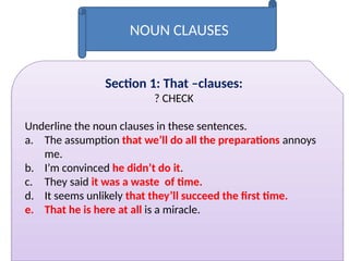 Noun clause with example's nanjananajajnNBJnanananan | PPT