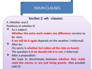 Noun clause with example's nanjananajajnNBJnanananan | PPTX