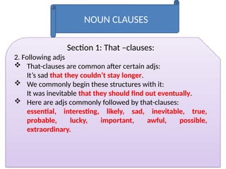 Noun clause with example's nanjananajajnNBJnanananan | PPT