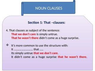 Noun clause with example's nanjananajajnNBJnanananan | PPTX