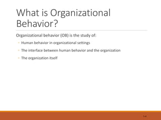 Intro organisational behaviour | PPT