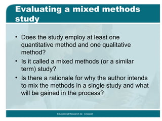 Applied Introduction to Mixed Methods Design | PPT