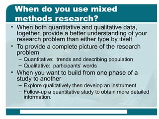 Applied Introduction to Mixed Methods Design | PPT