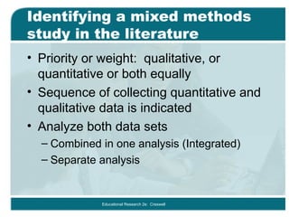 Applied Introduction to Mixed Methods Design | PPT