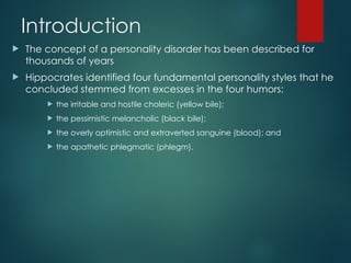 PERSONALITY_DISORDERS and its Management | PPT