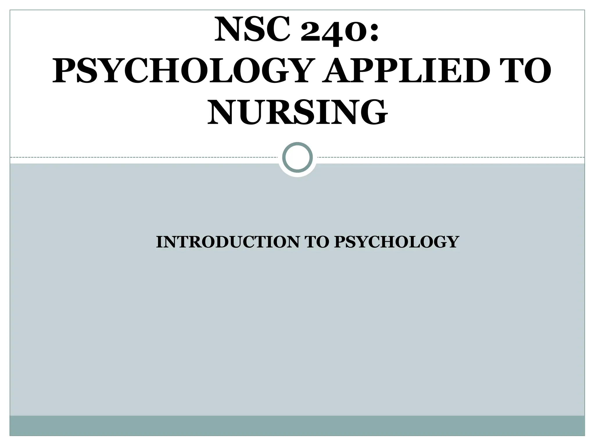 PRESENTATION ON INTRODUCTION TO PSYCHOLOGY--.ppt