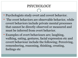 PRESENTATION ON INTRODUCTION TO PSYCHOLOGY--.ppt