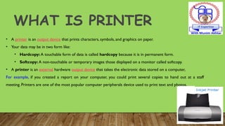 printer lecure notes on how printer works and its application ptx | PPT