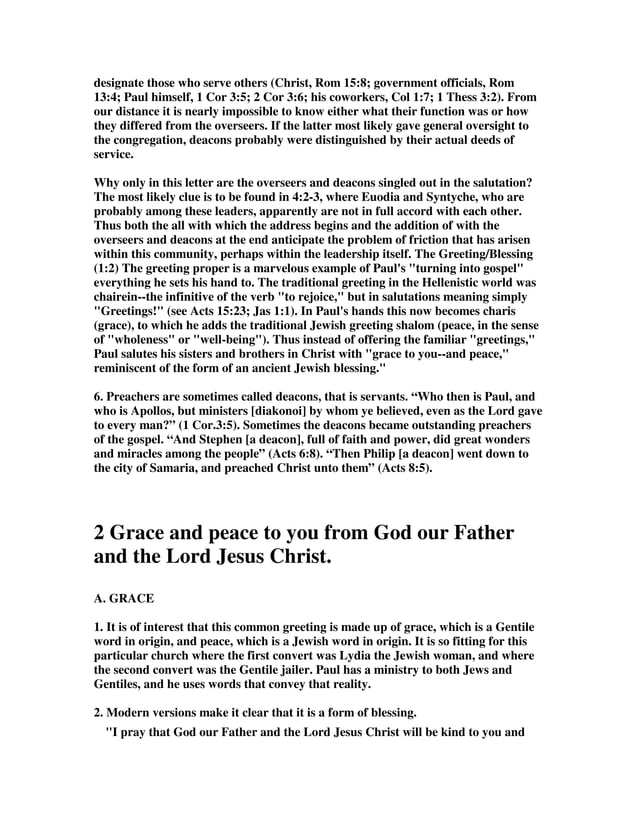 PHILIPPIANS 1 COMMENTARY | PDF | Christianity | Religion & Spirituality