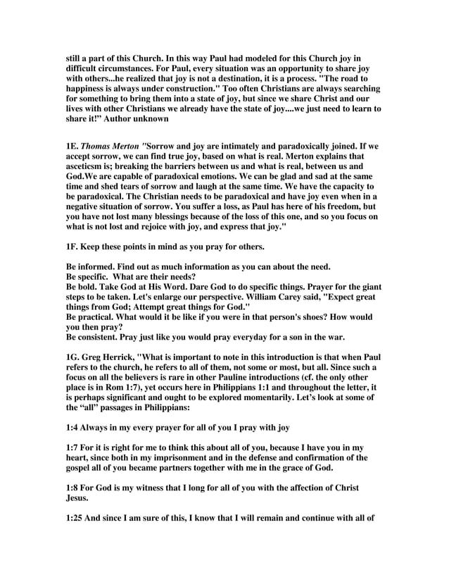 PHILIPPIANS 1 COMMENTARY | PDF | Christianity | Religion & Spirituality