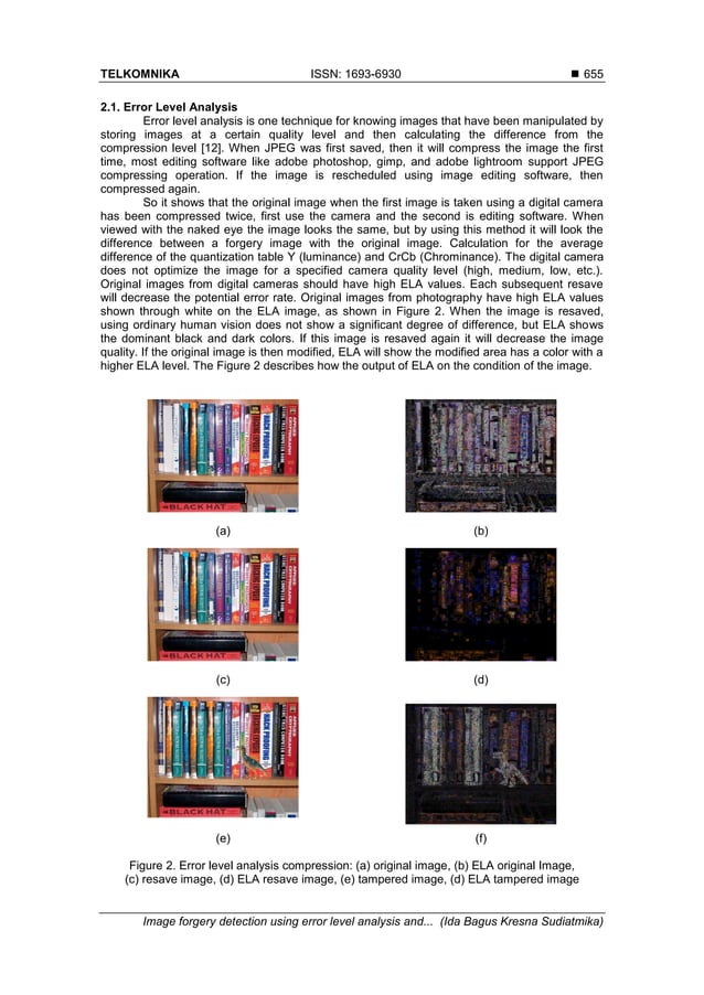 Image Forgery Detection Using Error Level Analysis And Deep Learning Pdf