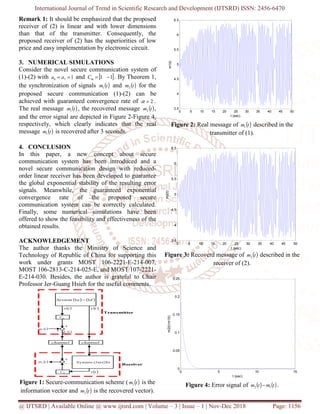 A Novel Design Architecture of Secure Communication System with Reduced-Order Linear Receiver | PDF