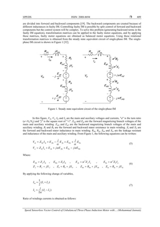 Speed Sensorless Vector Control of Unbalanced Three-Phase Induction ...