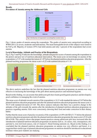 A Study on Knowledge, Attitude and Practice KAP on Anemia and Socio ...