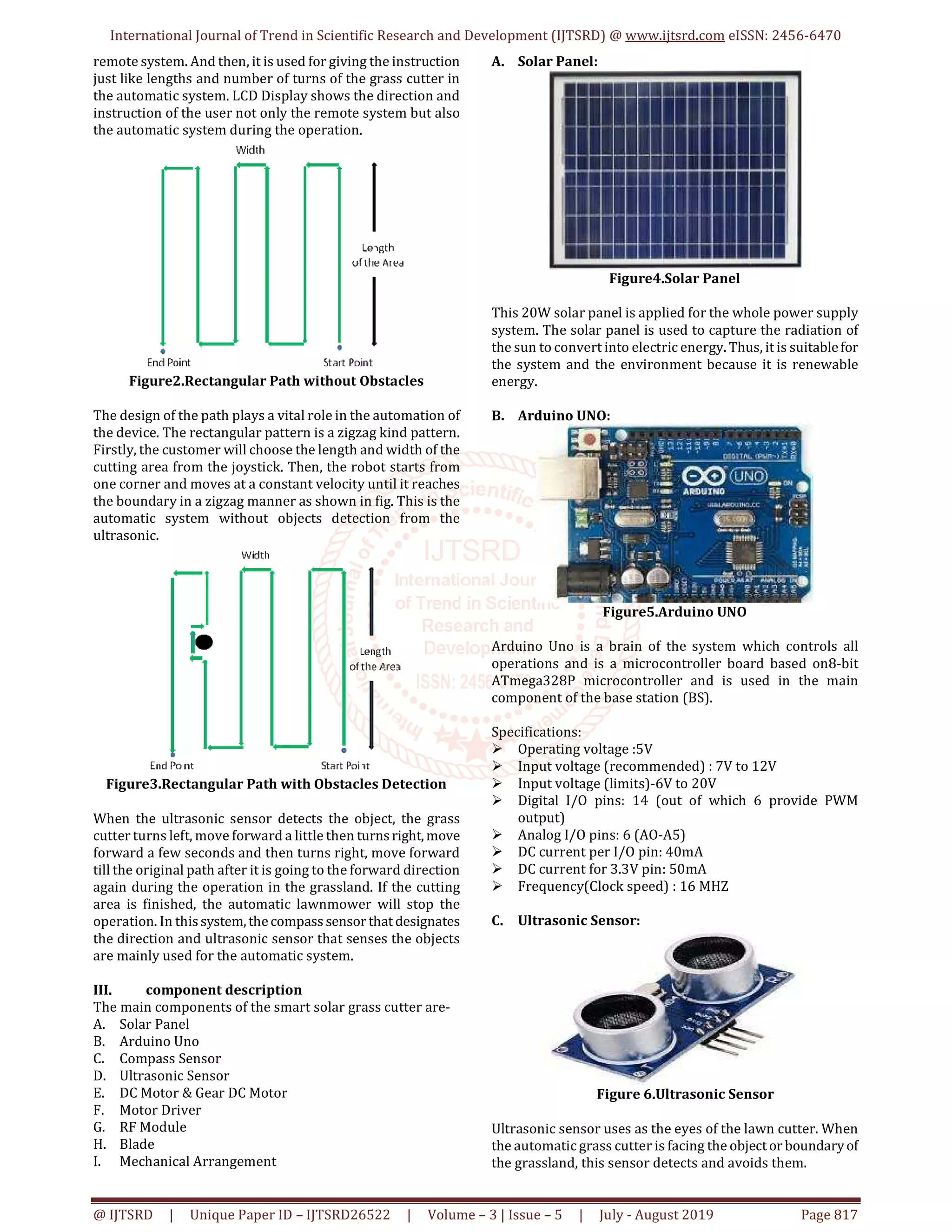 Construction of Automatic Solar Lawn Mower | PDF