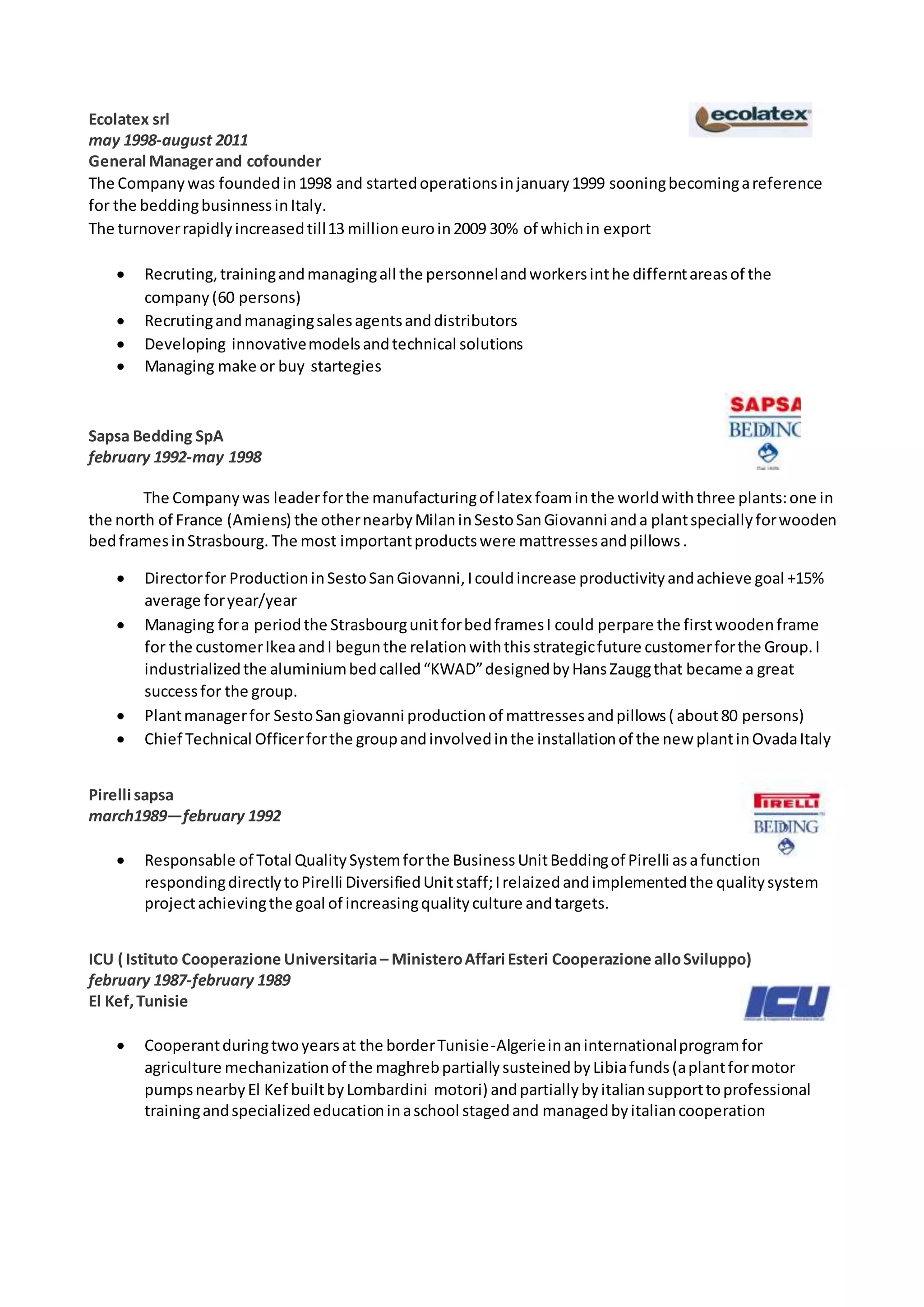 Mario Ballotta cv | PDF
