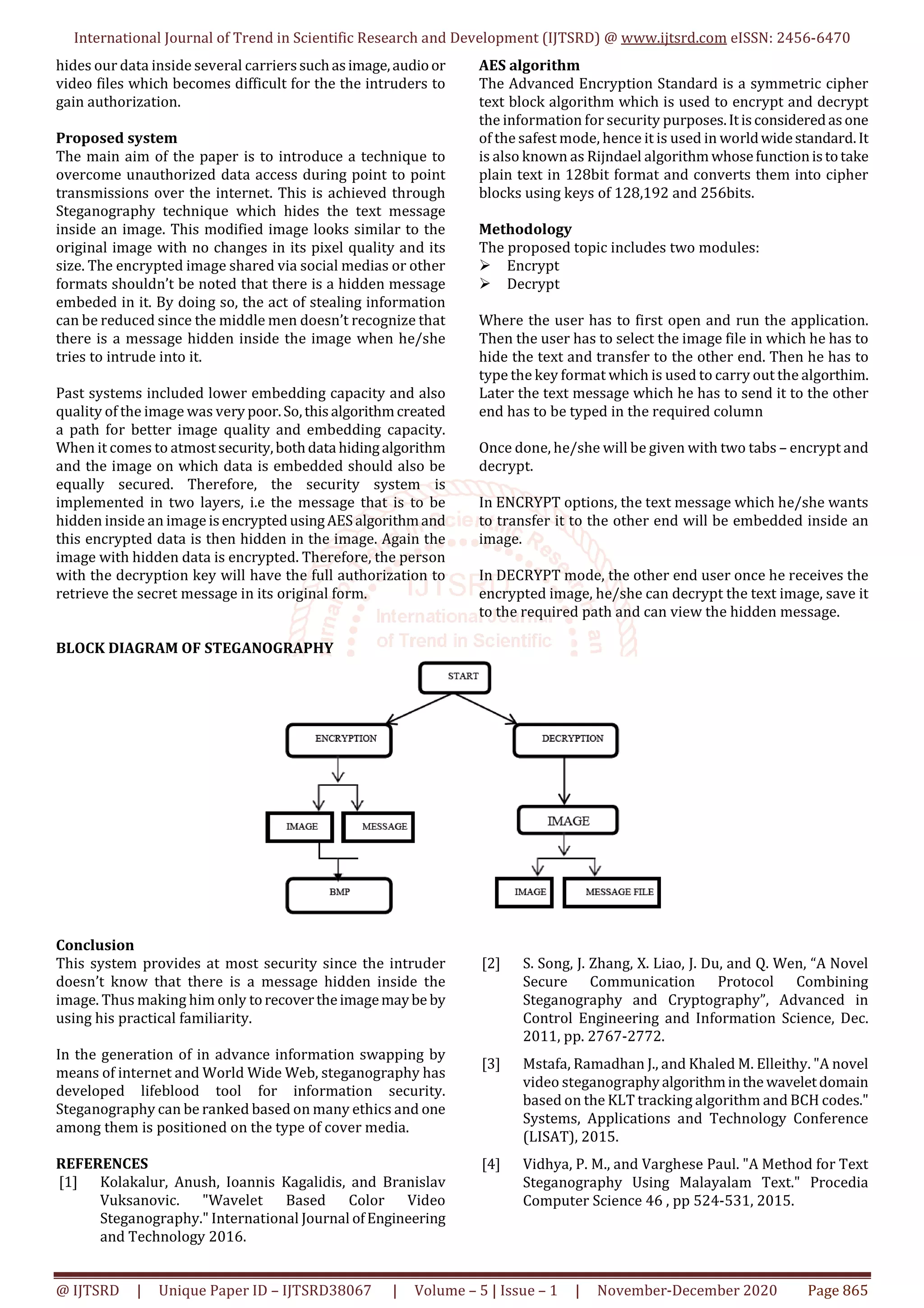 Secure Message Transmission Using Image Steganography On Desktop Based